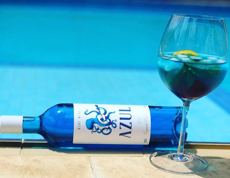 O famoso vinho azul