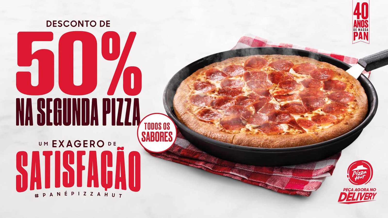 Pizza Hut comemora os 40 anos da massa Pan