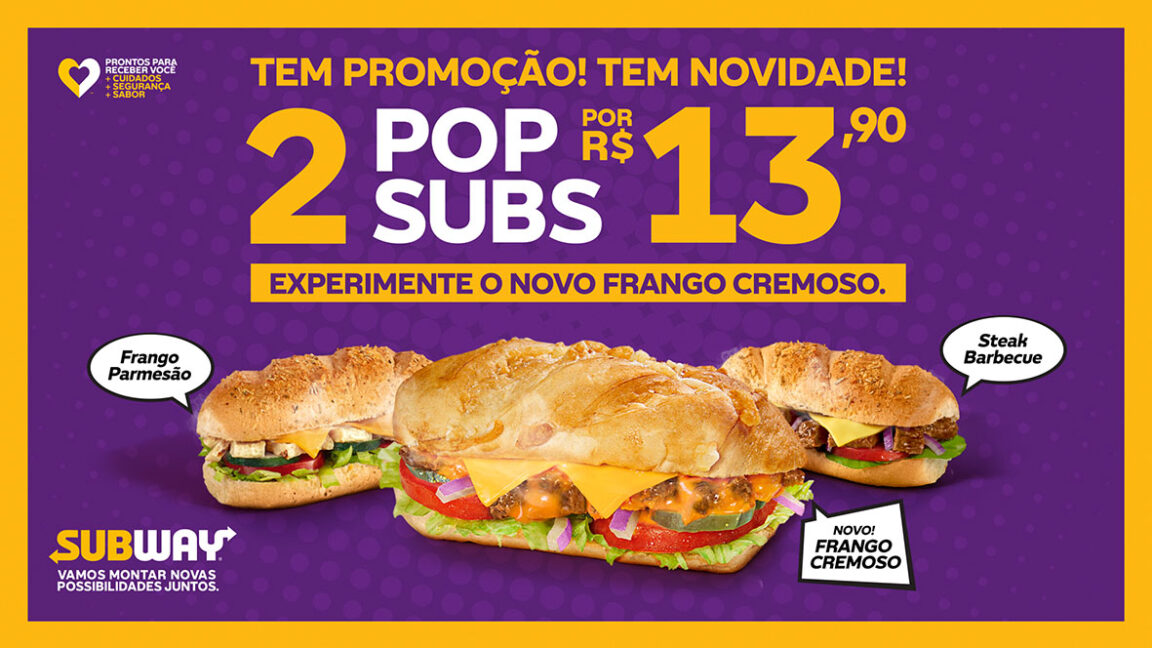 Hoje tem novidades no cardápio do Subway®