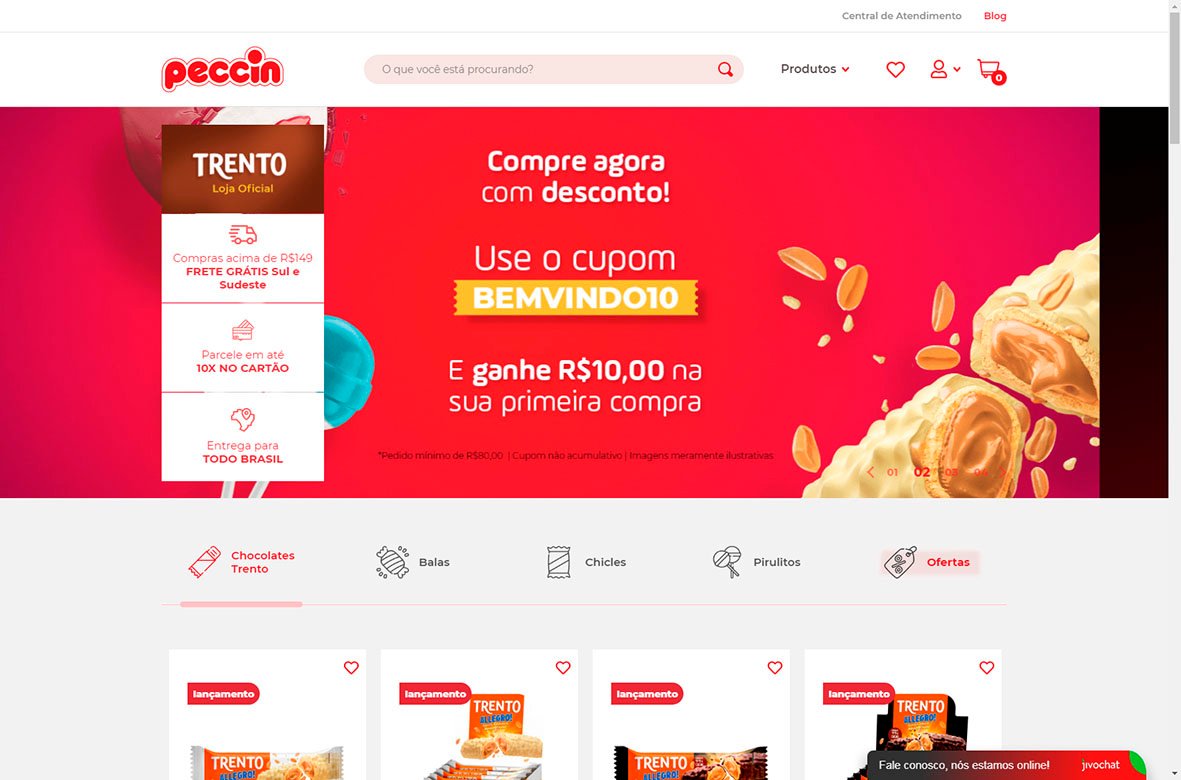 Peccin inaugura seu primeiro e-commerce