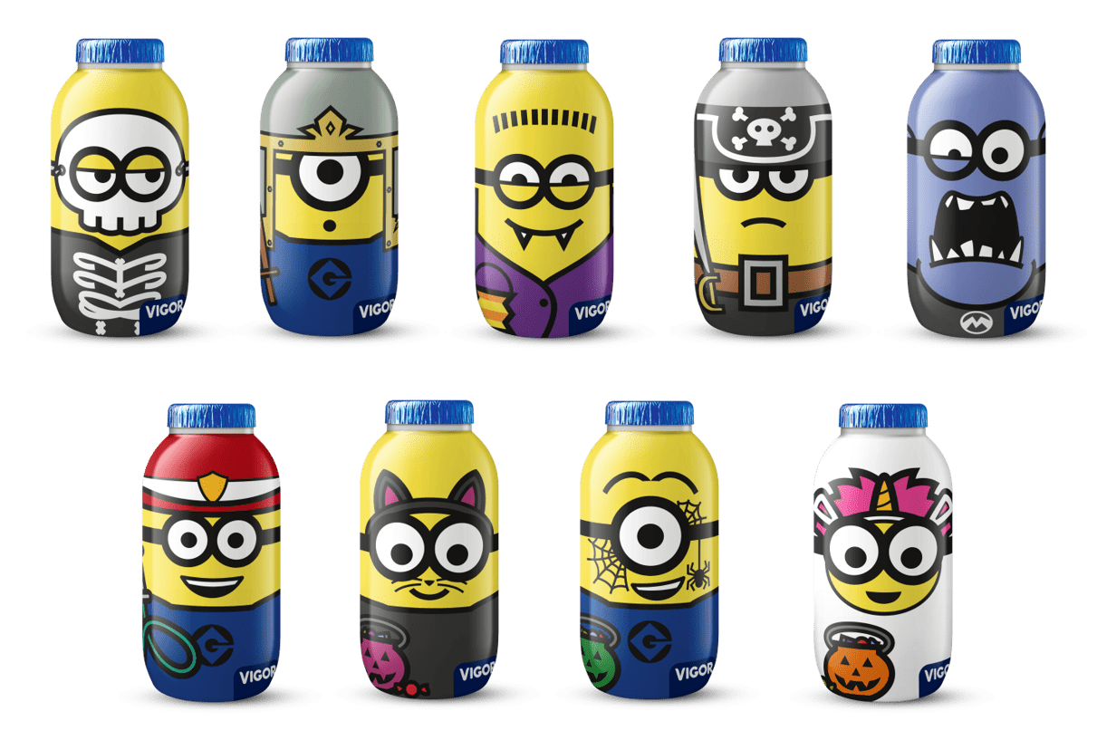 Os Minions em nova coleção da Vigor - Gastronominho