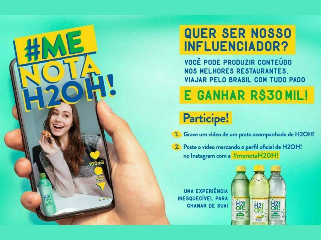 H2OH!® busca embaixador e premia o escolhido com R$ 30 mil
