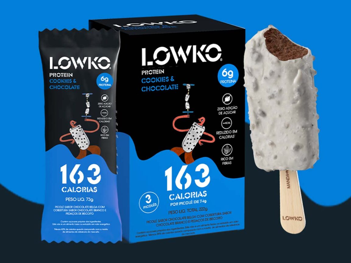 Lowko cria picolé zero açúcar e com 6g de proteína