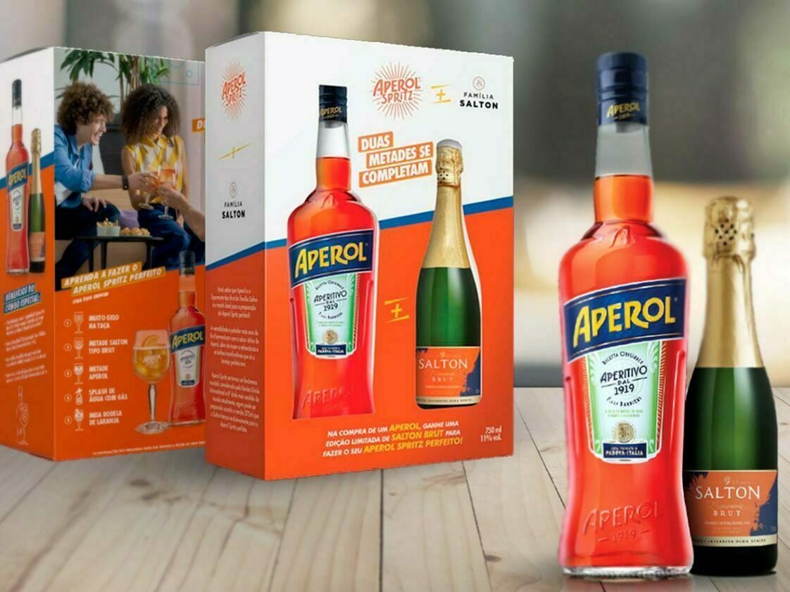 Aperol Spritz e Salton lançam Espumante Brut com 375ml
