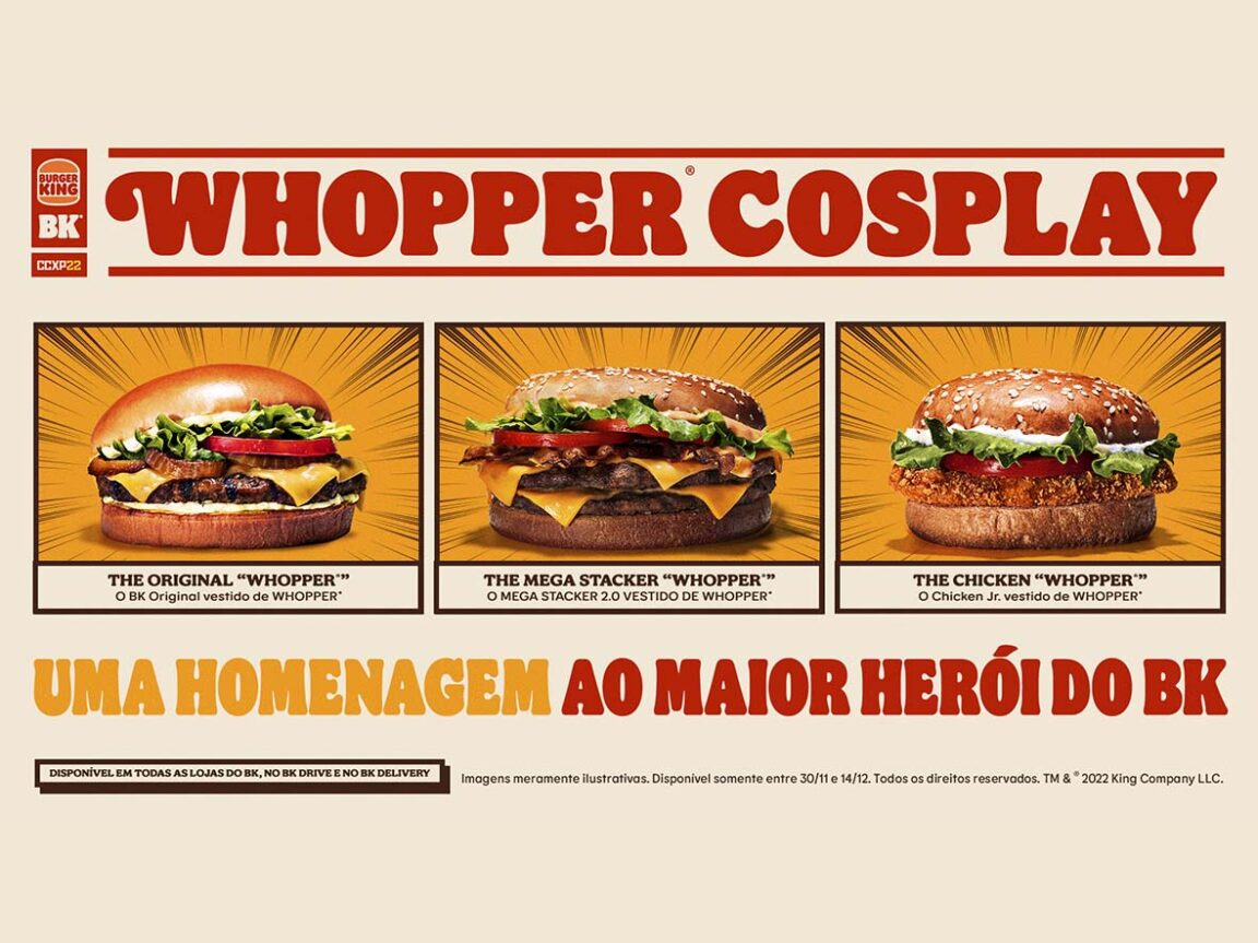 Burger King® lança Whopper Cosplay na CCXP 2022