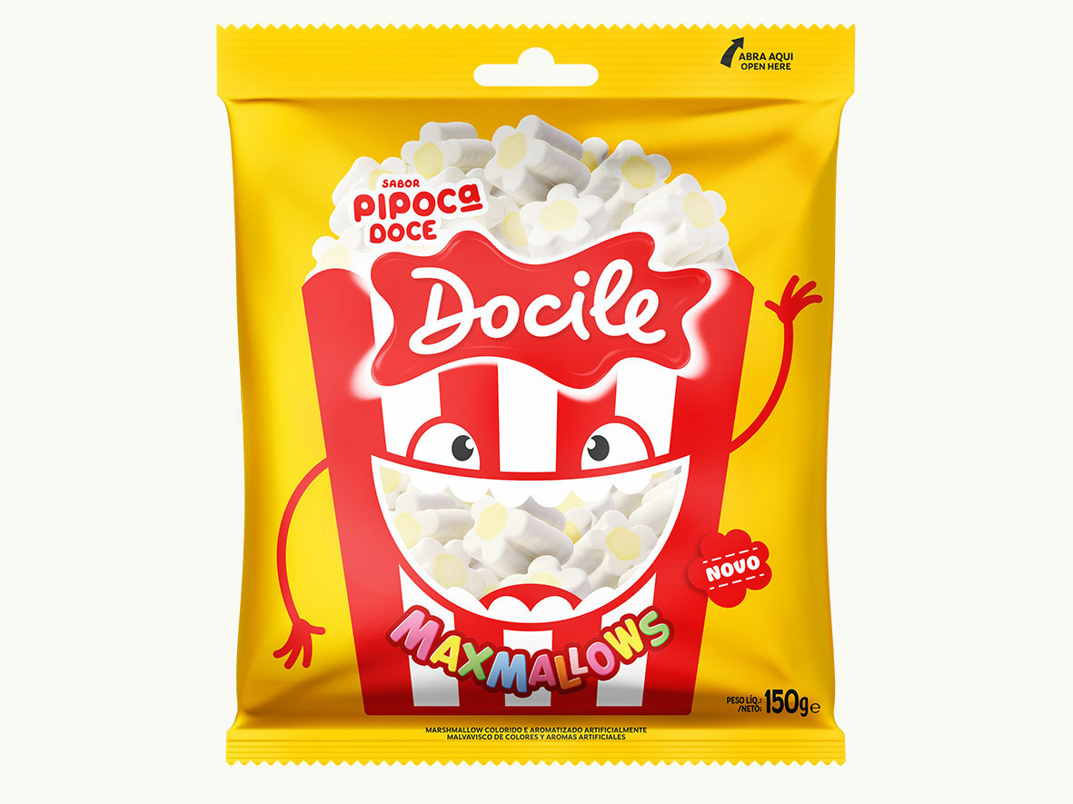 Docile traz o marshmallow sabor pipoca doce