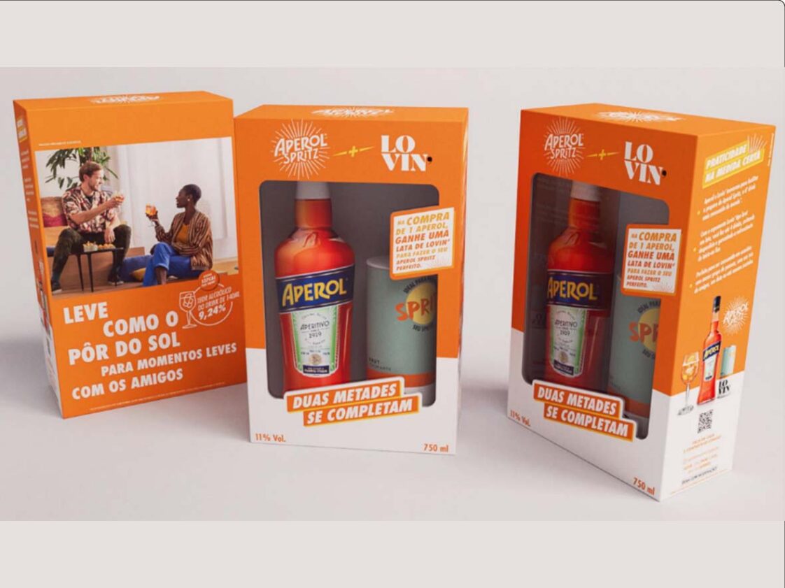 Aperol e Lovin Wine em kit exclusivo