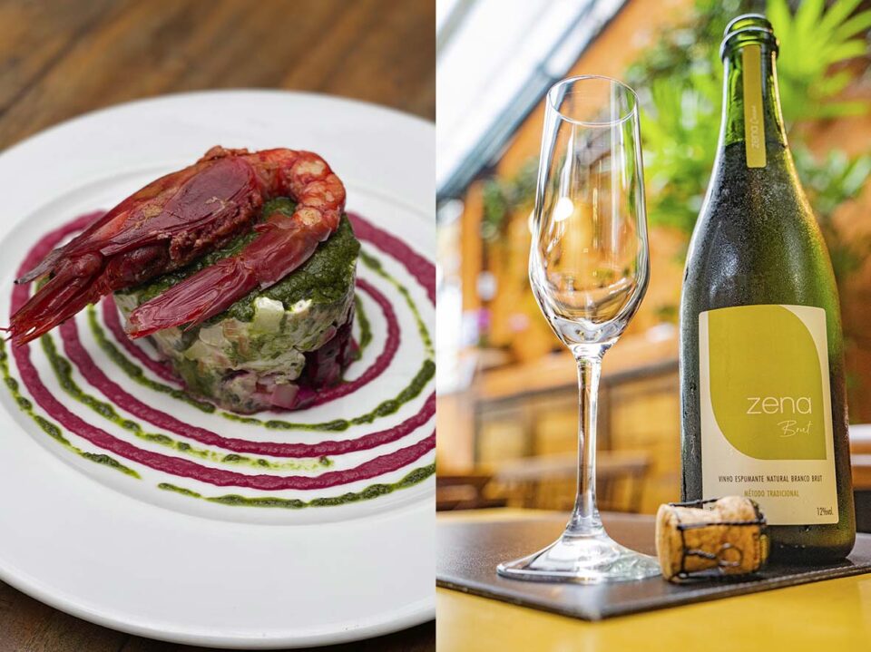 Zena lança prato e espumante