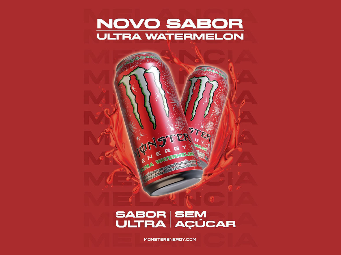 Monster Energy Drink agora também no sabor Ultra Watermelon