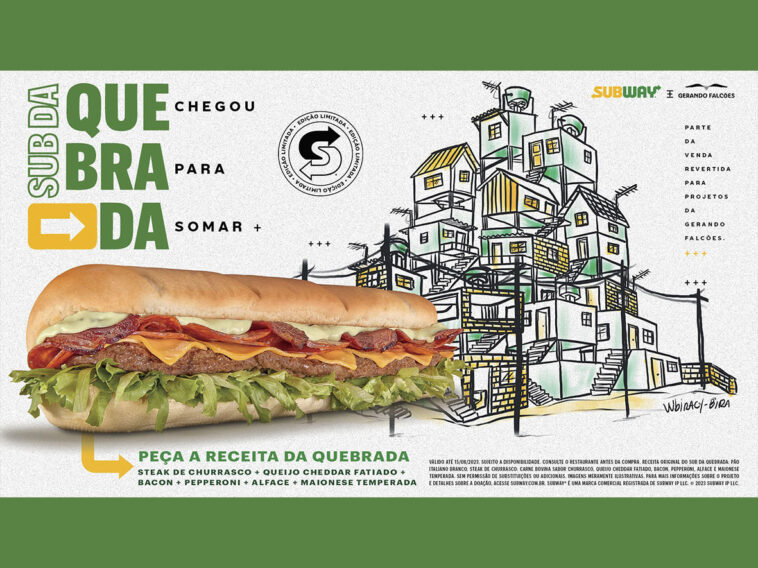 Subway® e Gerando Falcões lançam sanduíche em parceria