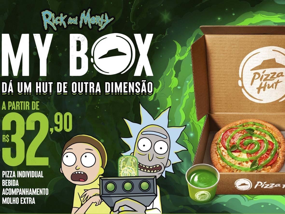 Rick e Morty na My Box da Pizza Hut