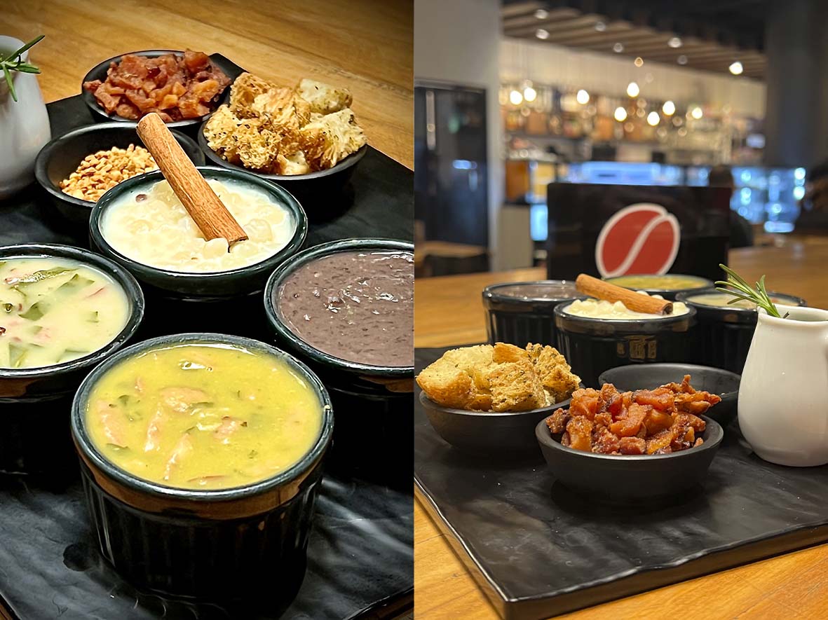 DarkCoffee serve tábua com pratos para o inverno