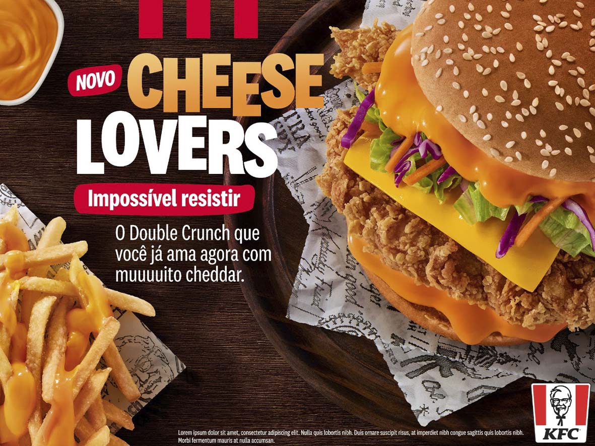 KFC lança o Double Crunch Cheese Lovers