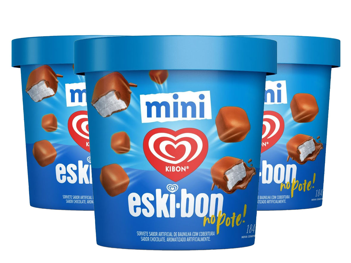 Chegou o Kibon Mini Eski-Bon no Pote