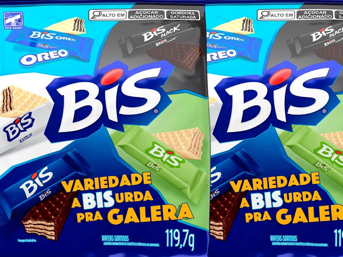 Bis cria embalagem com sabores sortidos