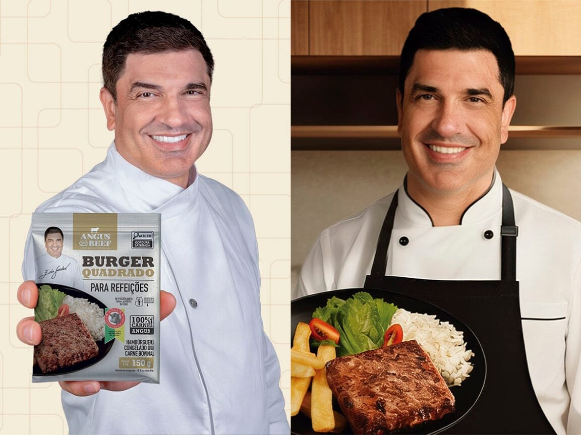 VPJ Alimentos lança hambúrguer quadrado assinado pelo Chef Edu Guedes