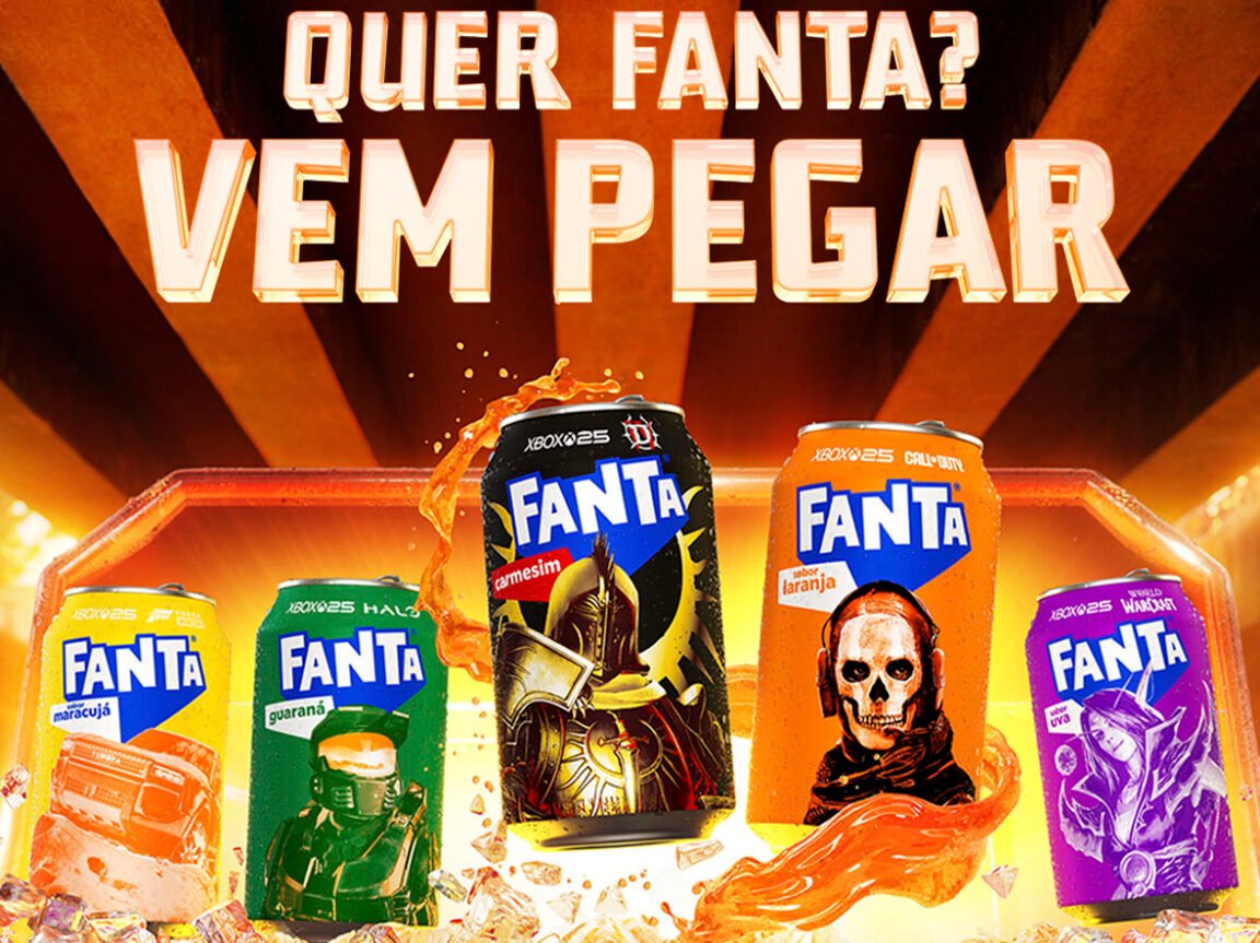 Fanta aposta em latas colecionáveis e sabor inédito em parceria com o Xbox