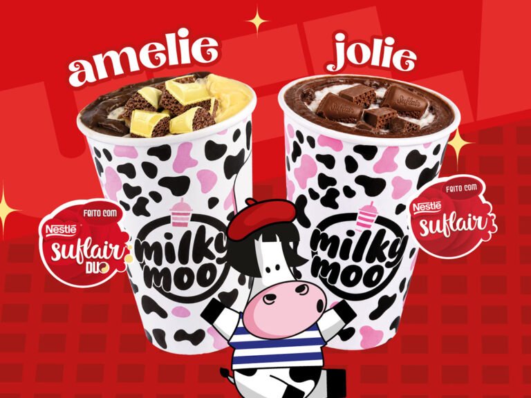 Milky Moo lança Amelie e Jolie, milkshakes com Suflair
